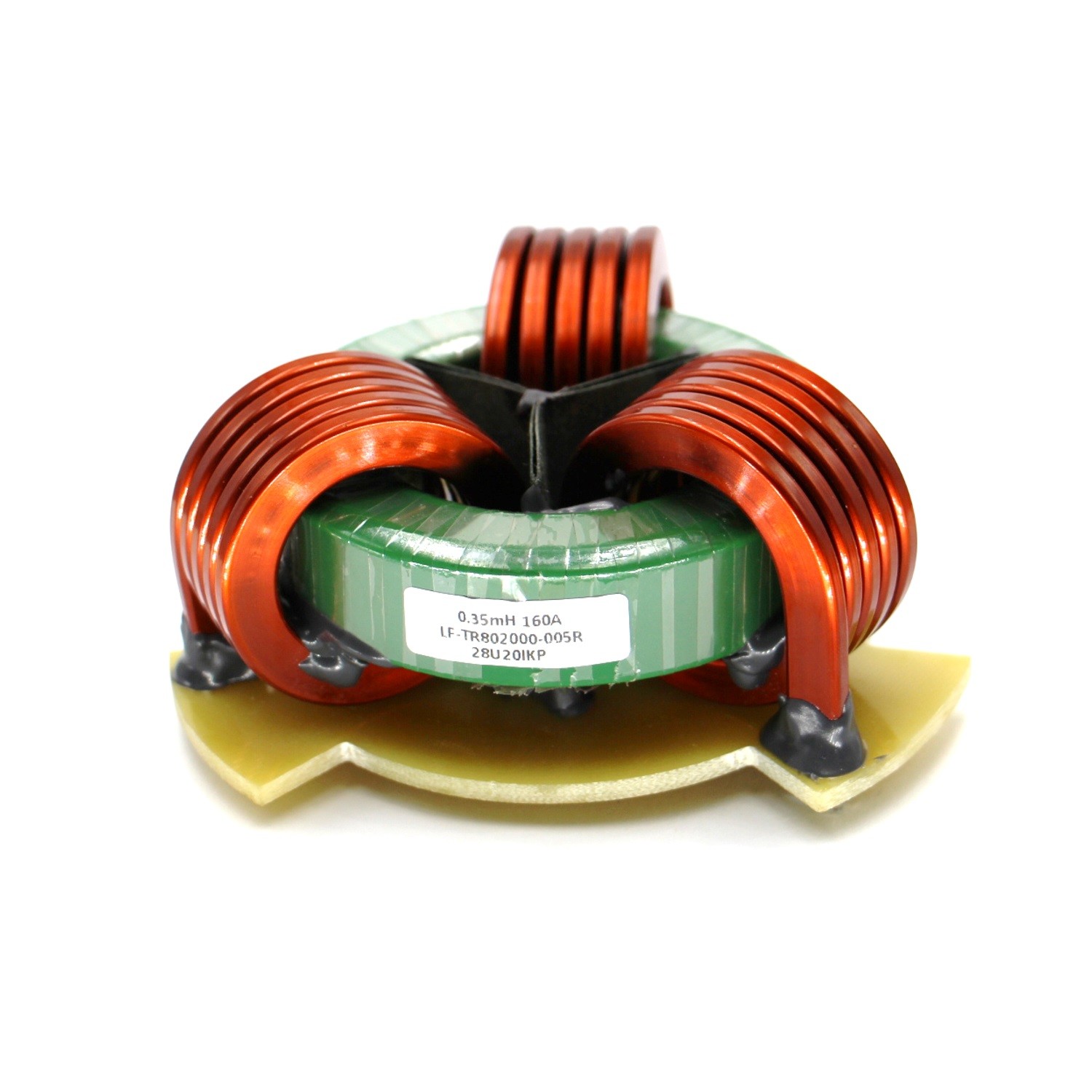 Toroidal Core Storage Output 3-Phase Power Choke with Flat Wire Vertical Winding